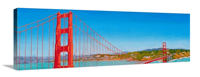 Golden Gate Bridge Side View Drawing